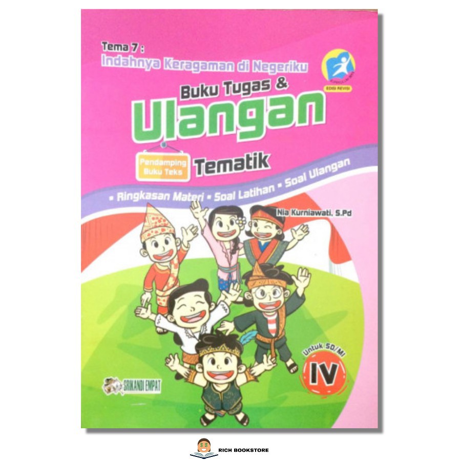 Jual Buku Tugas Dan Ulangan Tematik Sd Mi Kelas 4 Tema 7 Indahnya