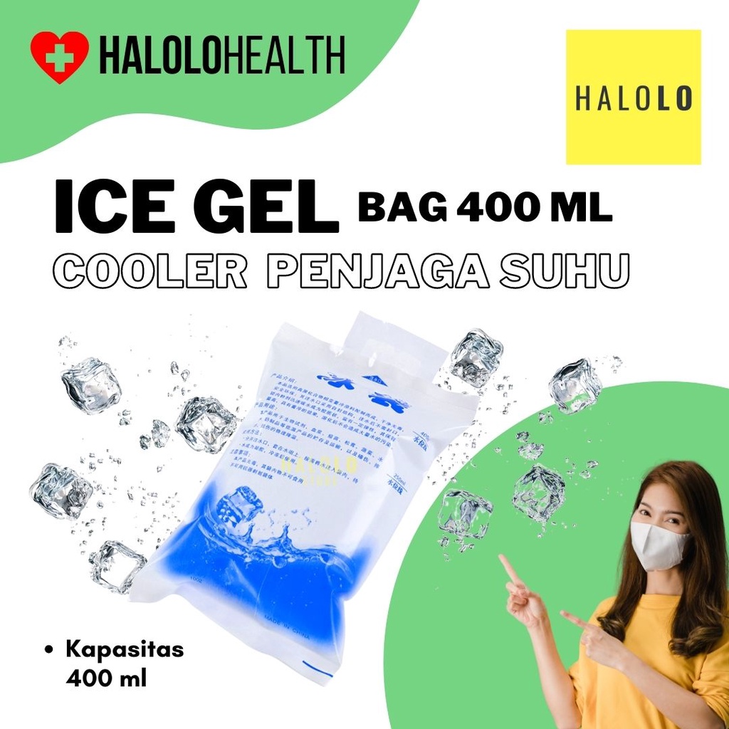 Jual Ice Bag Gel 400ML Portable Jelly Pendingin Blue Ice Cooller Box ...