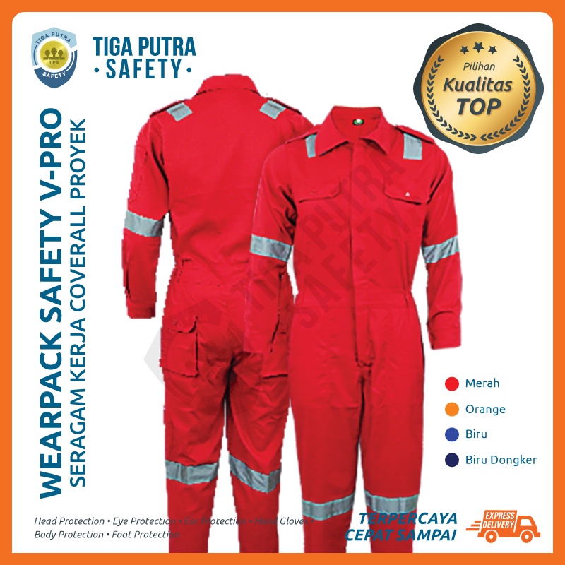 Jual Wearpack Safety Coverall / Seragam Kerja Terusan Proyek V-Pro | Shopee Indonesia