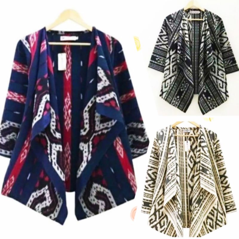 Jual Outer Baju Tenun Halusan - Cardigan Tenun Motif Original | Shopee ...