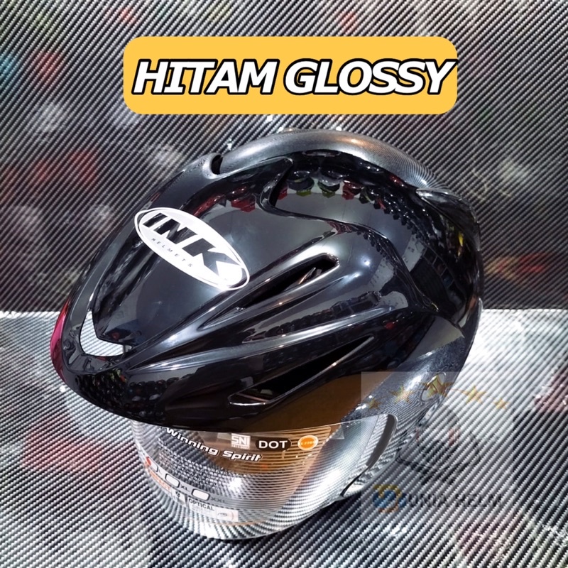 Jual HELM INK CX22 SOLID HITAM GLOSSY ORIGINAL | Shopee Indonesia