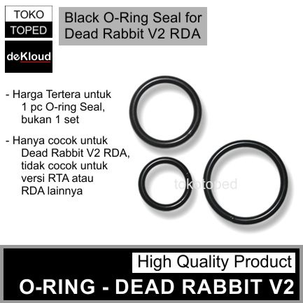 Jual Black O-Ring Seal for DEAD RABBIT V2 RDA | karet silicon sil oring ...