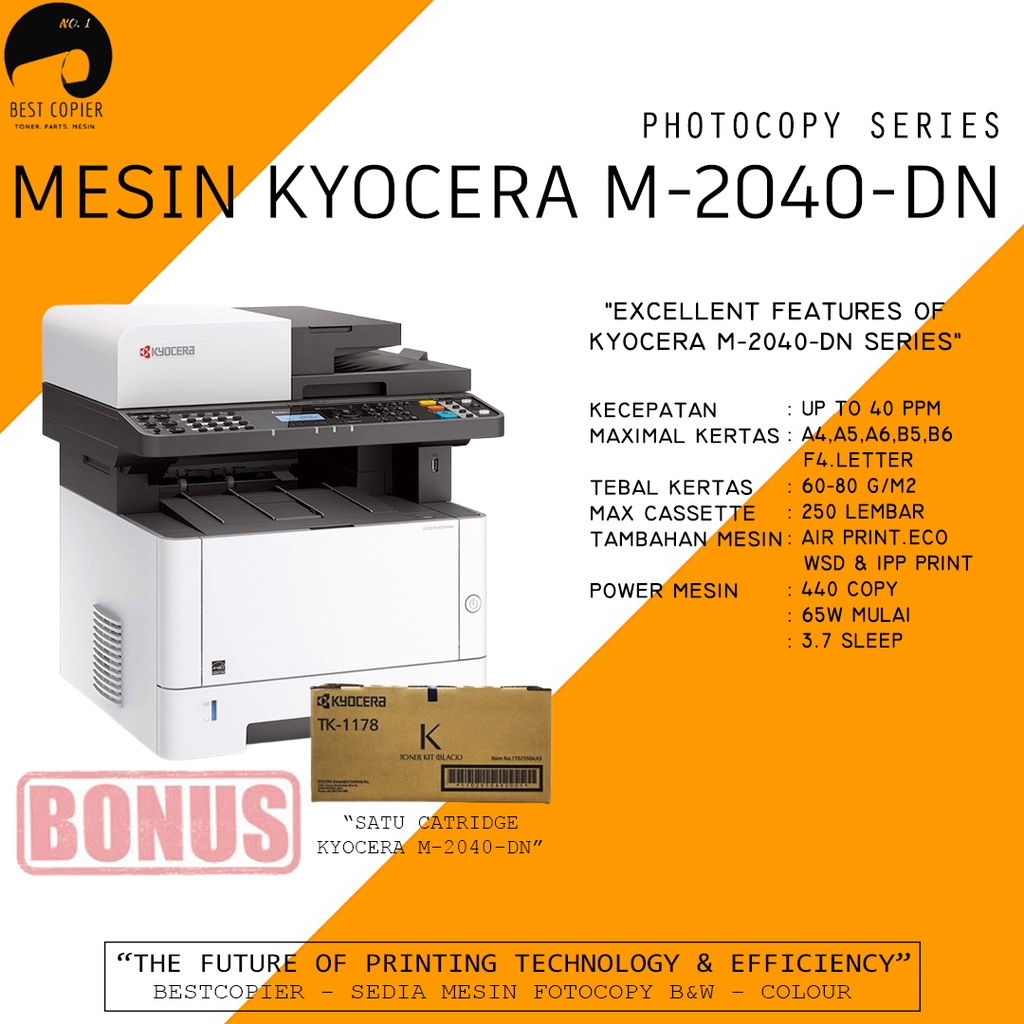 Jual Mesin Printer Kyocera M2040 M 2040 dn Portable - F4 - laser Mono ...