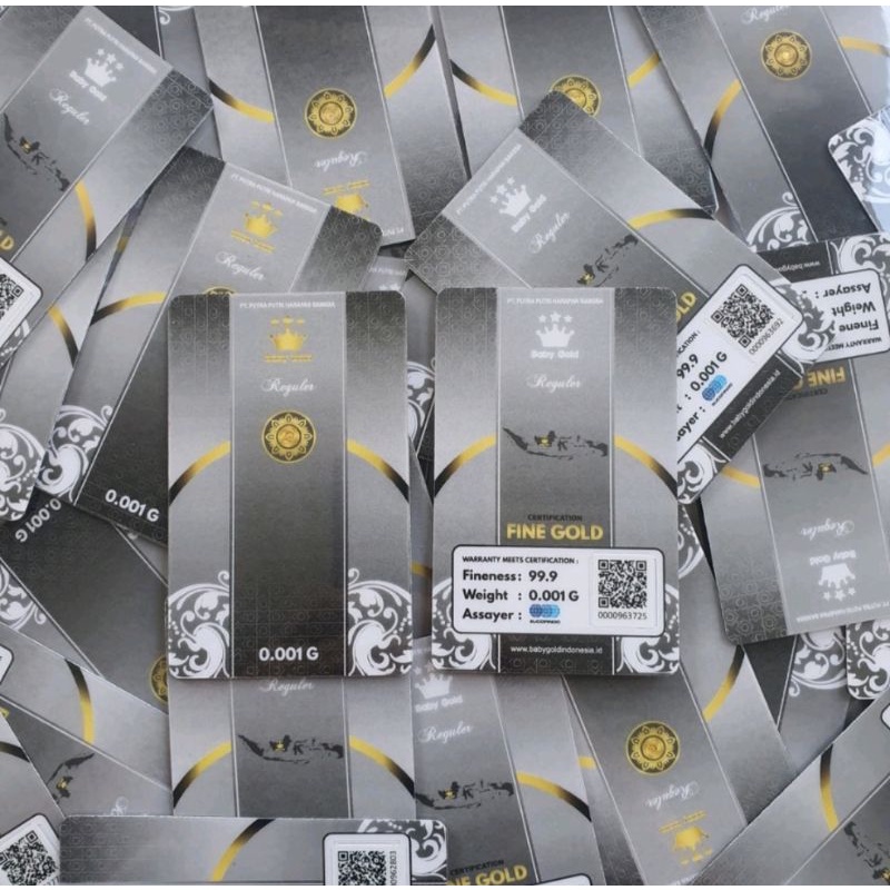 Jual Baby Gold Emas Mini 0,001 gram Logam Mulia 24 karat 0.001 gram ...