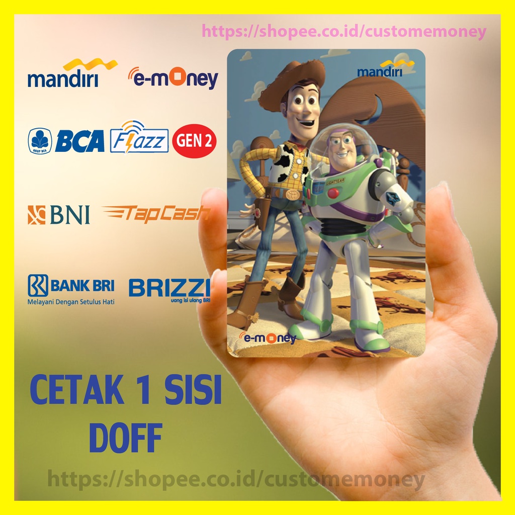 Jual KARTU EMONEY ANIME TOY STORY BUZZ & WOODY E-MONEY MANDIRI FLAZZ ...