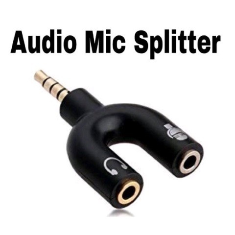 Jual Audio jack 3,5mm Splitter U to dual female mic dan headset ...