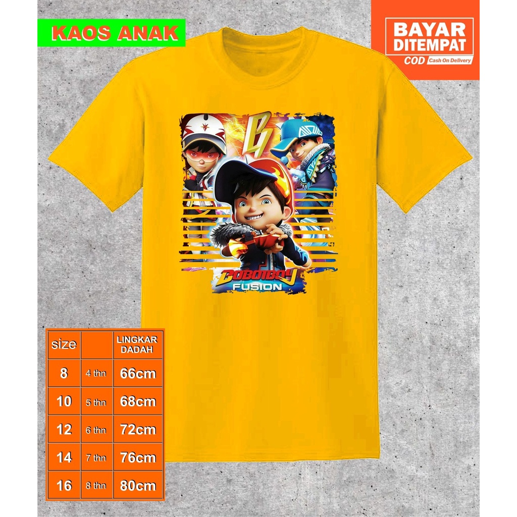 Jual kaos baju boboiboy topi 3 - kaos boboiboy anak laki laki topi 3 ...