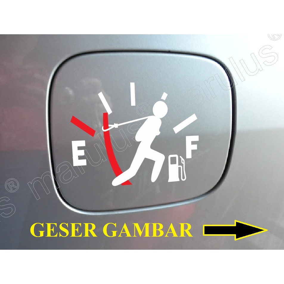 Jual Stiker Cutting Habis Bensin BBM Empty Gas Funny Lucu Decal Avanza ...