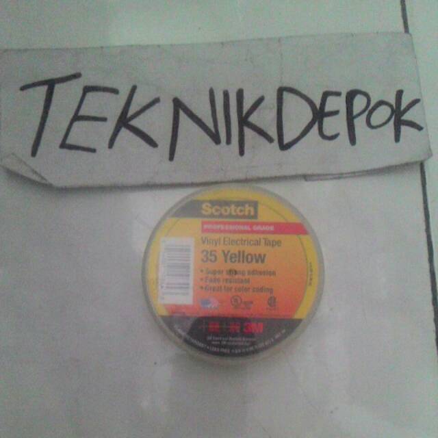 Jual Lakban warna kuning isolasi listrik yellow lem perekat scotch ...