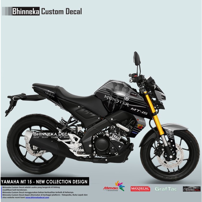 Jual Decal Stiker Yamaha Mt 15 Monster Silver Shopee Indonesia