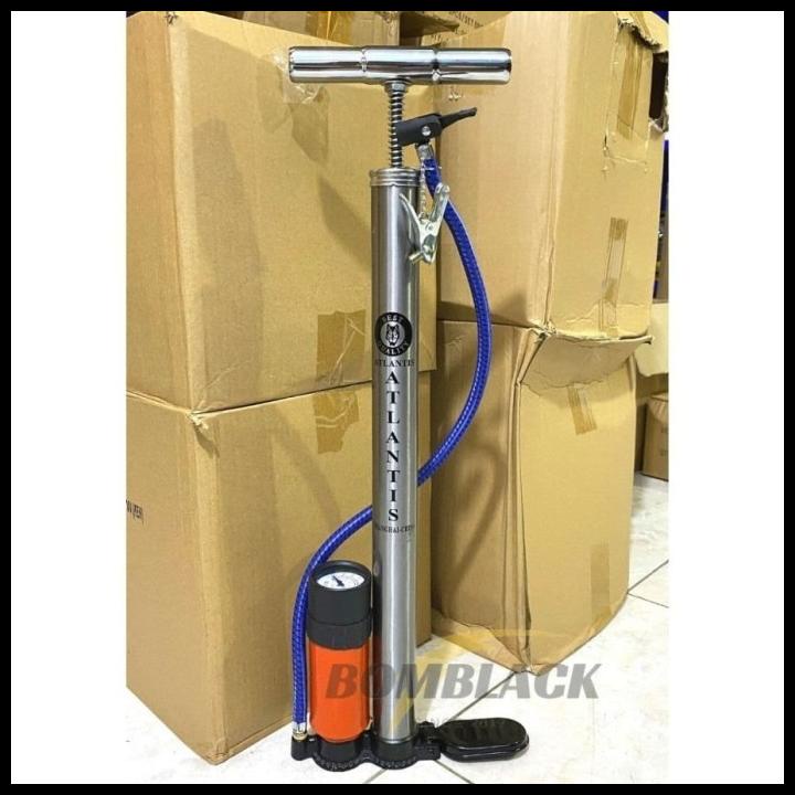 Jual Pompa Ban Sepeda Motor Mobil Bola Model Tabung Meter Manual ...