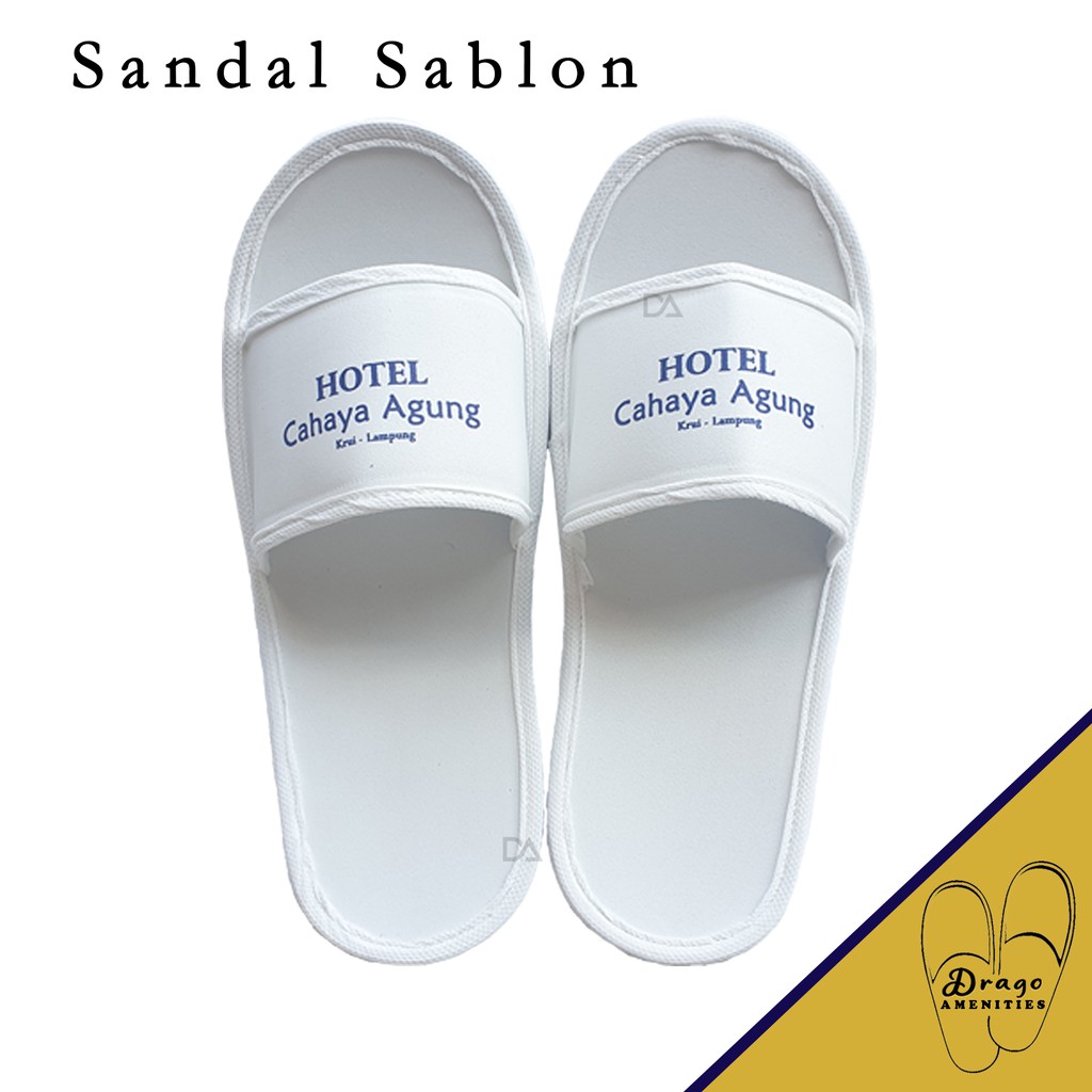 Jual CUSTOM SABLON!! Sandal Hotel Custom Sablon Spa Souvenir Salon ...