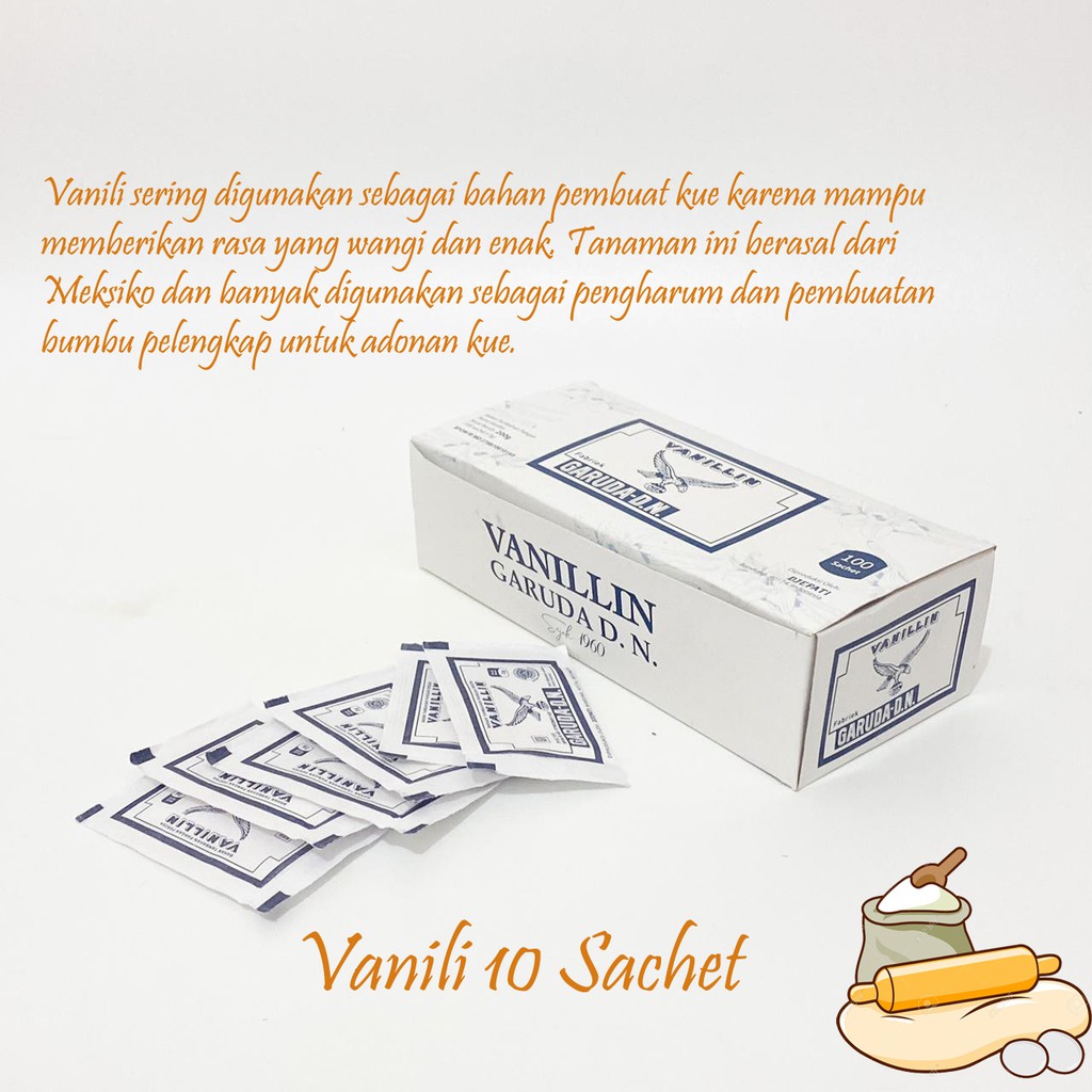 Jual Vanilin Powder 10 Sachet Vanilin - Vanili Vanillie Bubuk Sachet ...