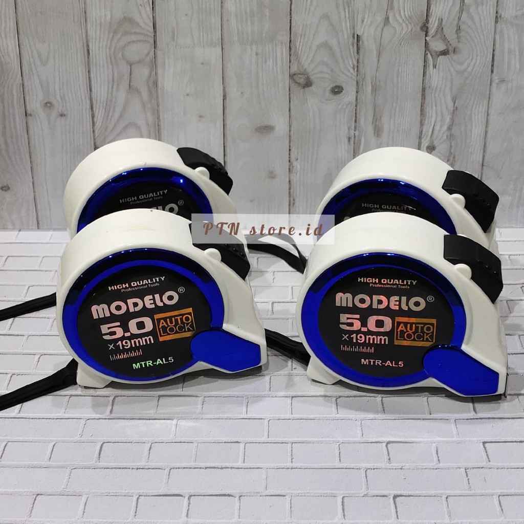 Jual MODELO // METERAN AUTO LOCK 5 METER // METERAN TUKANG 5 METER AUTO ...