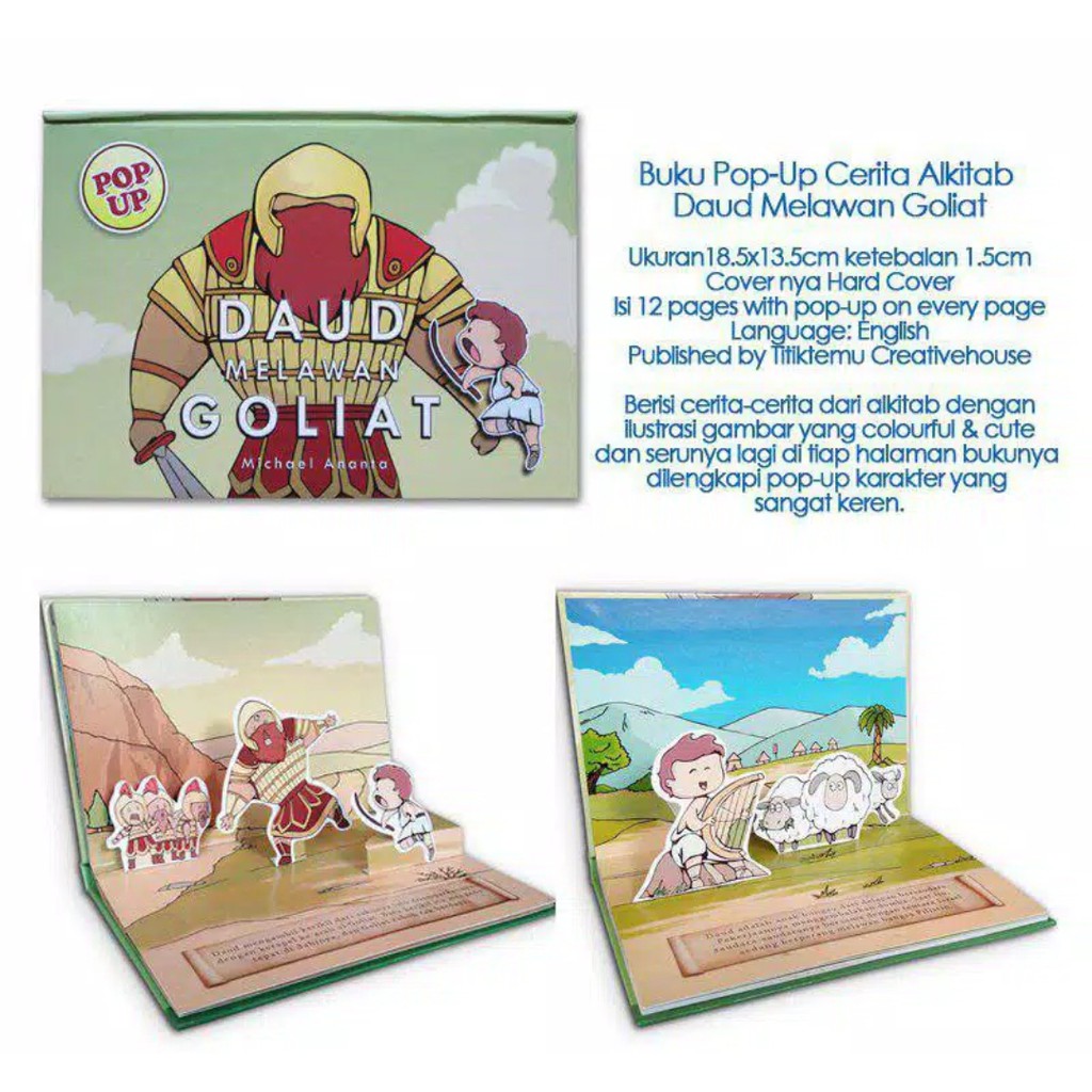 Jual popup Seri alkitab satuan simson pop up/ penyaliban / adam hawa ...