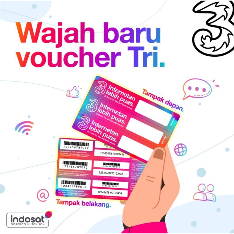 Jual Voucher Tri Kosong 750SN/1Box Segel | Shopee Indonesia