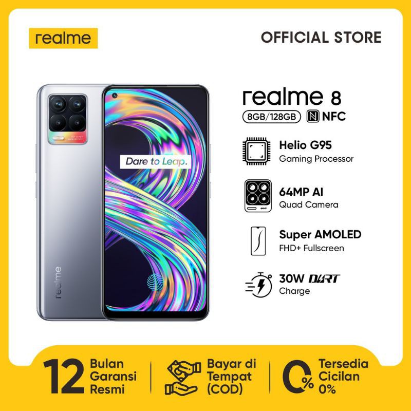 Jual REALME 8 Ram 8 / Rom 128 New Segel Garansi Resmi | Shopee Indonesia