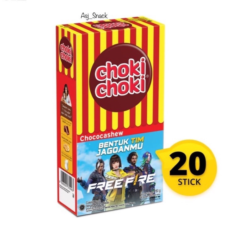 Jual Choki Choki Chococashew Free Fire GT ( 20 pcs x 9gr ) | Shopee ...