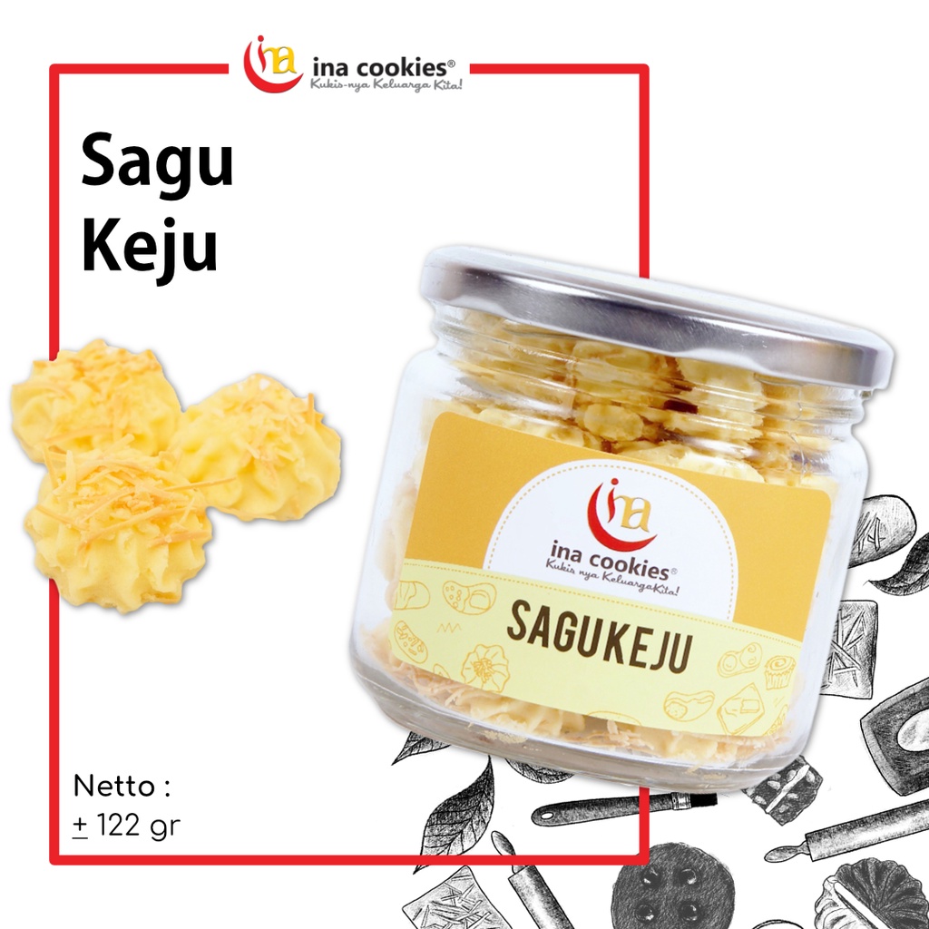 Jual Ina Cookies Toples Kue Kering Sagu Keju JAR | Shopee Indonesia