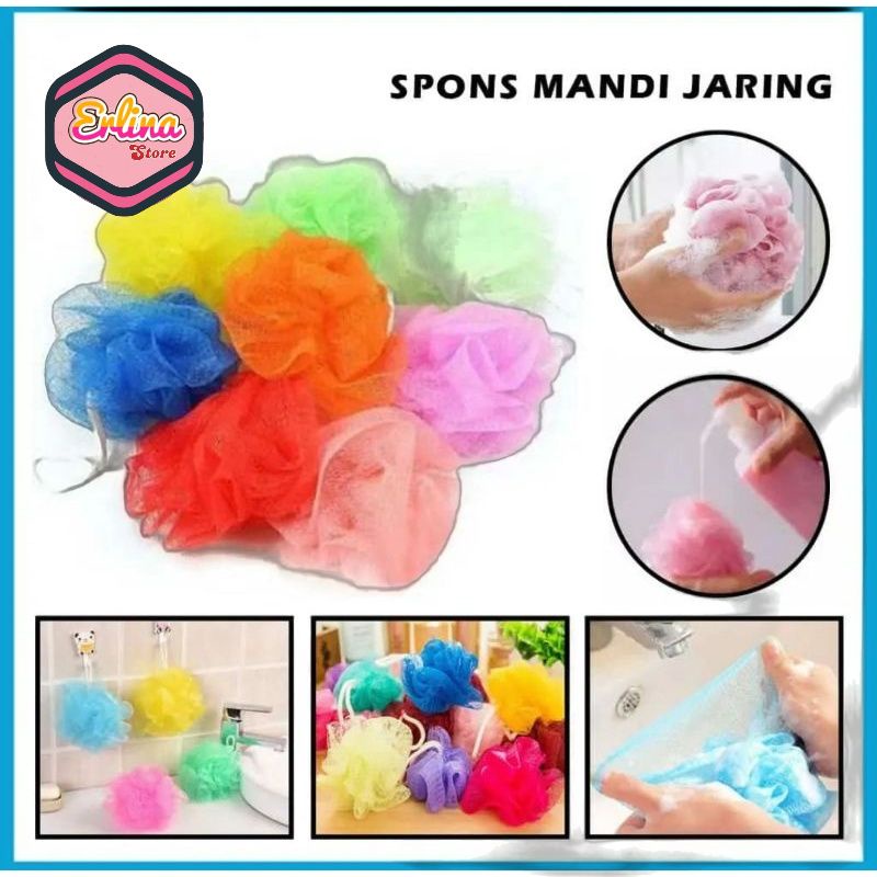 Jual Sponge mandi biasa(Warna Random) | Shopee Indonesia