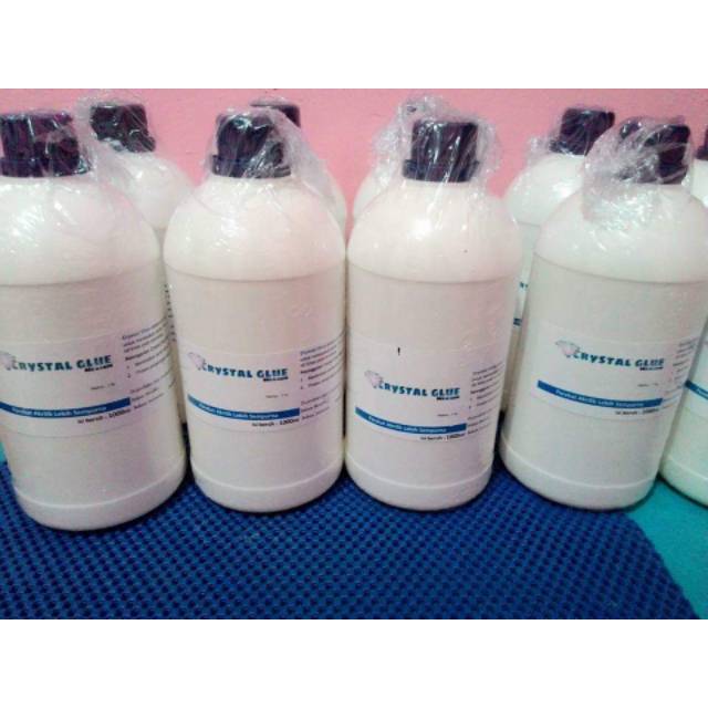 Jual Lem akrilik medium 1 ltr+suntikan, lem acrylic medium, crystal ...