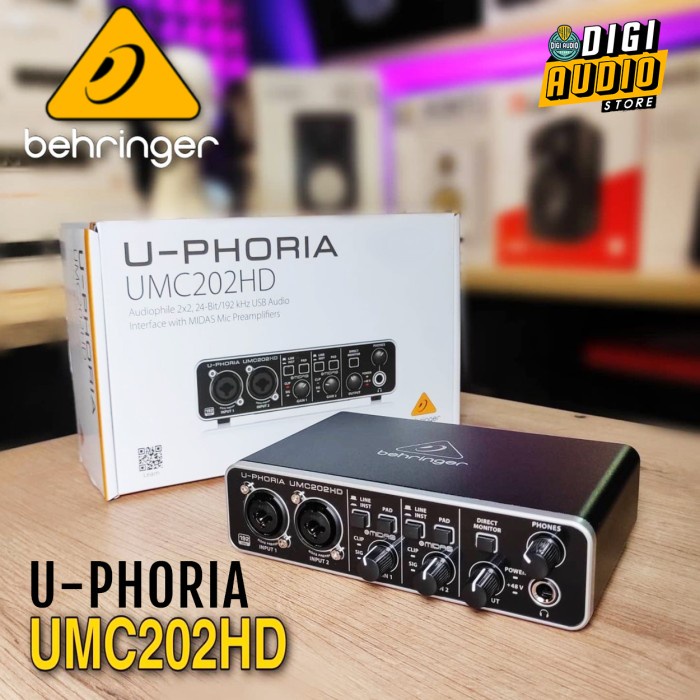 Jual {suhadistore} BEHRINGER UMC202HD UMC 202 HD SOUNDCARD with MIDAS ...