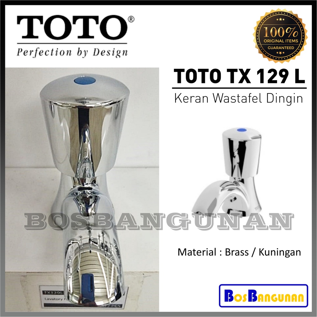 Jual Kran Wastafel TOTO TX129L / Keran TOTO TX 129 L Cold Only / TOTO ...
