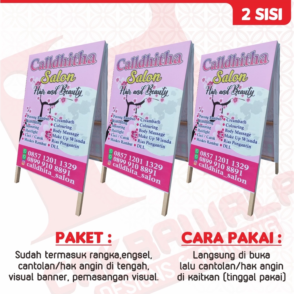 Jual STAND BANNER KAYU UKURAN 50 X 85 - STAND BANNER PINGGIR JALAN ...