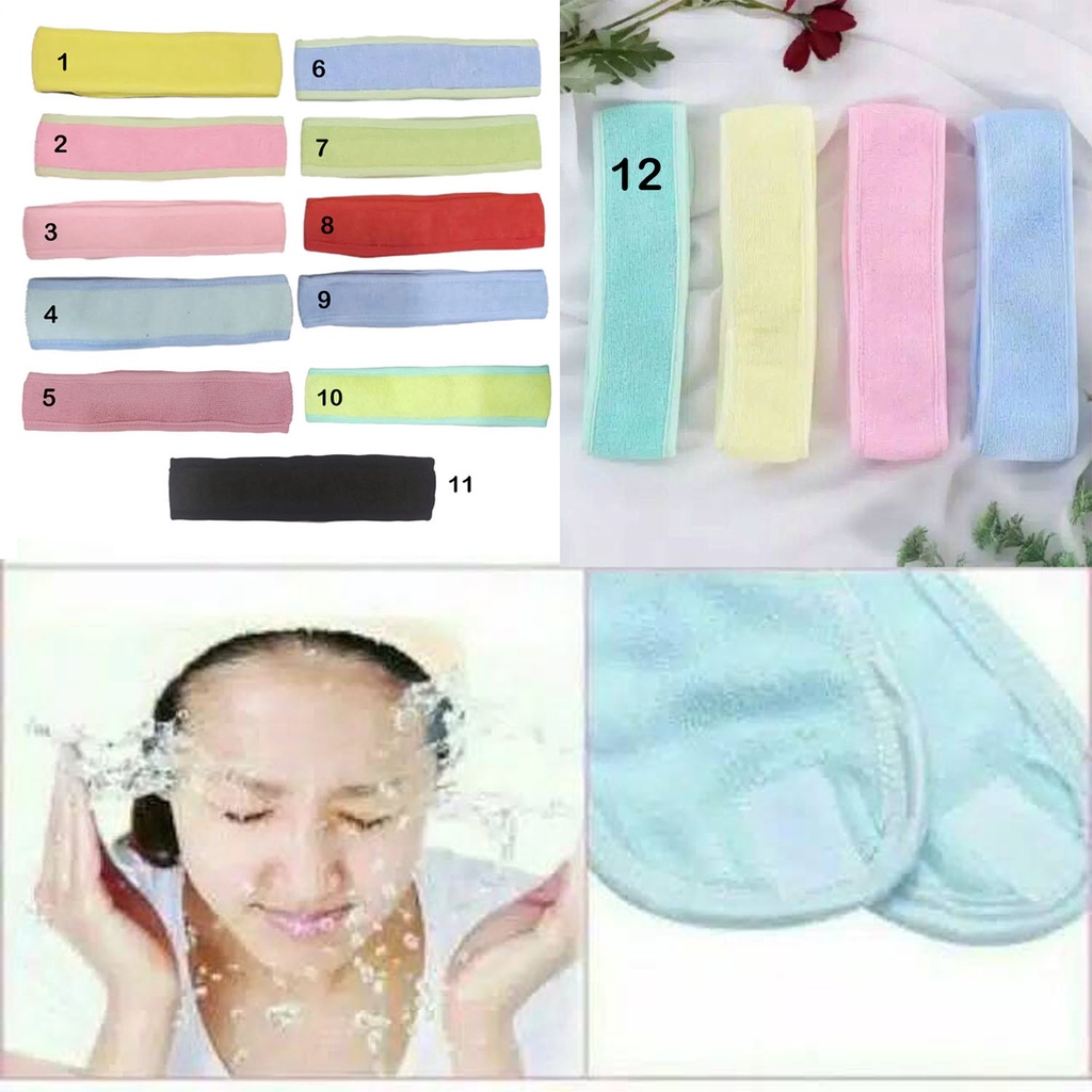 Jual Facial Headband Bandana Mandi Kain Polos. | Shopee Indonesia