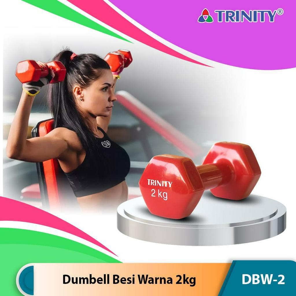 Jual Trinity Dumbell Besi Warna 2kg DBW-2 | Shopee Indonesia