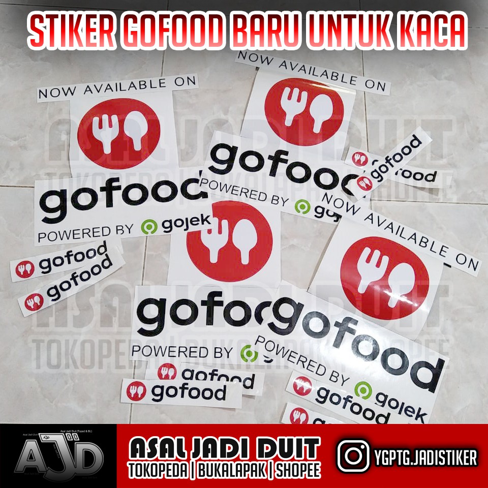 Jual Stiker GOFOOD Go Food Gojek Warung Kafe Resto Untuk Kaca - Logo ...