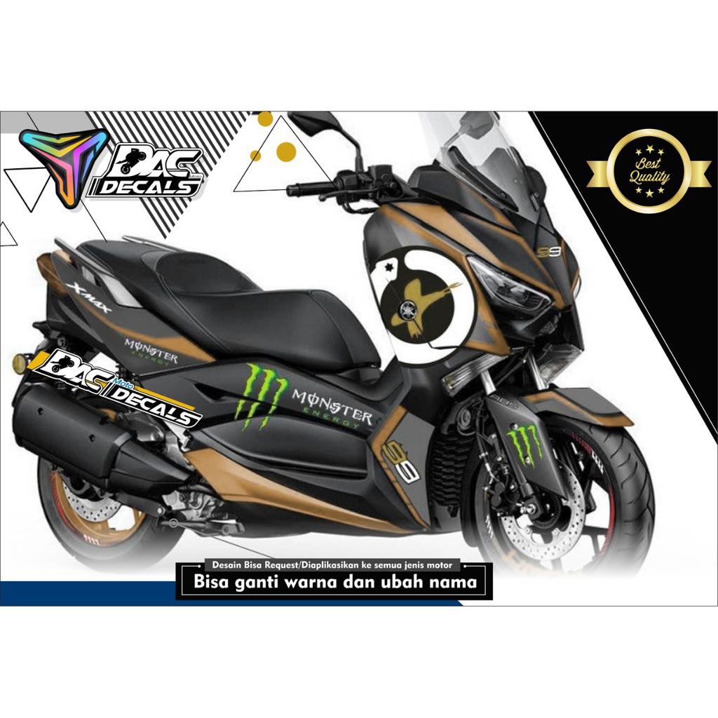Jual Sticker decal full body Yamaha Xmax HItam Coklat | Shopee Indonesia