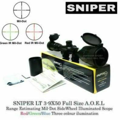 Jual Telescope Sniper LT 3-9x50 AOL | Riflescope | Hunting | SNIPER ...