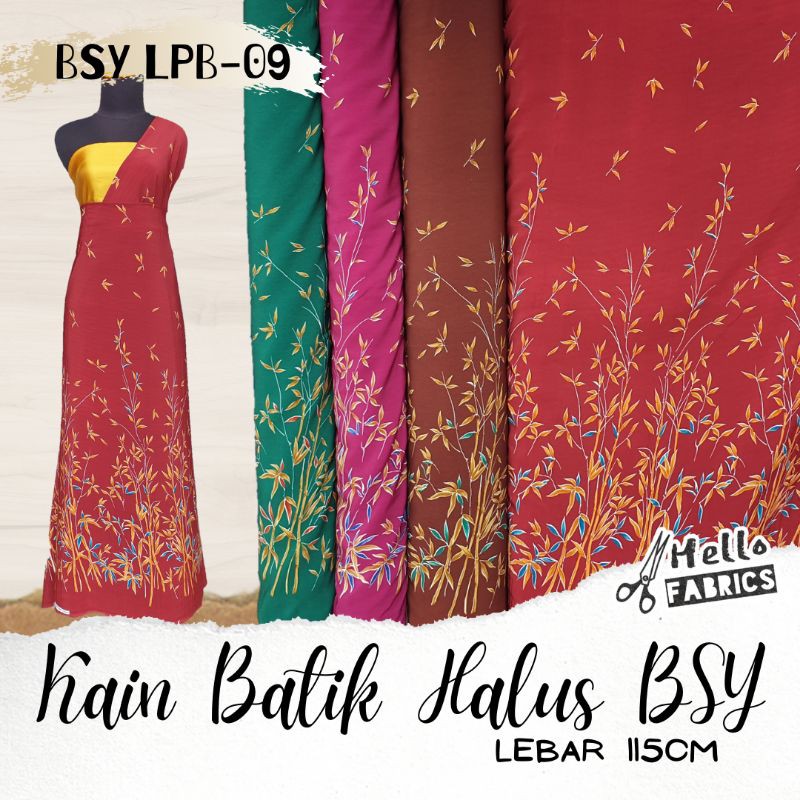 Jual ( LPB-09 BSY ) Kain Batik Meteran Motif Bambu Bahan Batik Halus ...