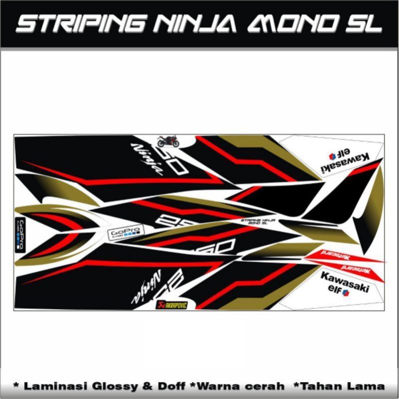 Jual DECAL STRIPING STIKER KAWASAKI NINJA 250 SL MONO - STIKER LIST ...