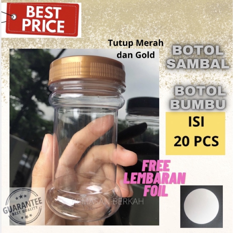Jual Botol sambal 150 ml ISI 20 pcs | Toples lada bumbu sambel 150ml ...