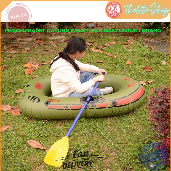 Jual Perahu Karet Dayung Inflatable Boat 1 Orang 150cm x 80cm | Shopee ...