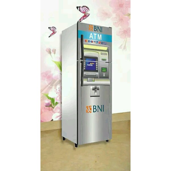 Jual sticker kulkas depan 2 pintu atm Bni | Shopee Indonesia