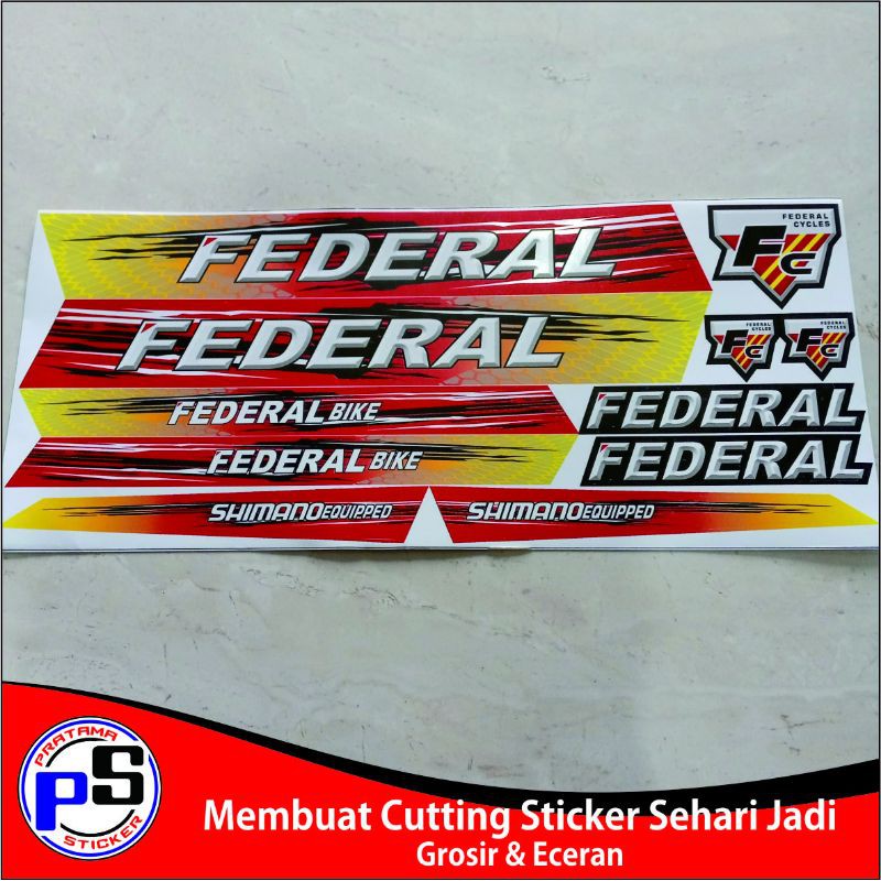 Jual Frame Sticker Decal Sepeda Federal Fullset | Shopee Indonesia