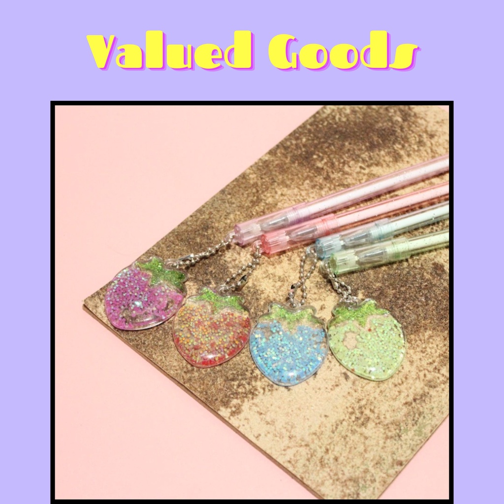 Jual Pulpen Gantungan Buah Strawberry Glitter - WARNA WARNI RANDOM ...