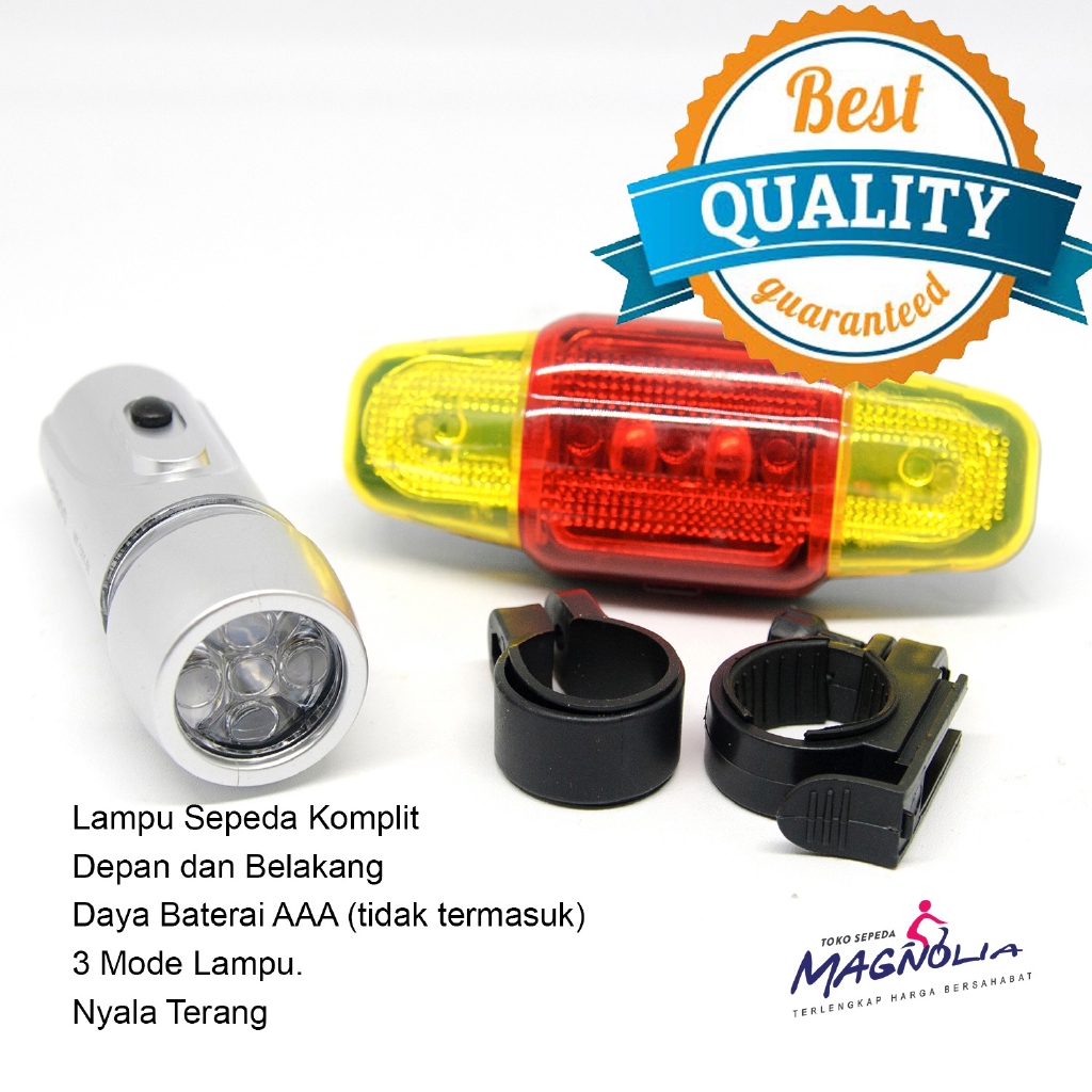 Jual Lampu Sepeda Depan Belakang Safety Light LED Rear dan Front Light ...