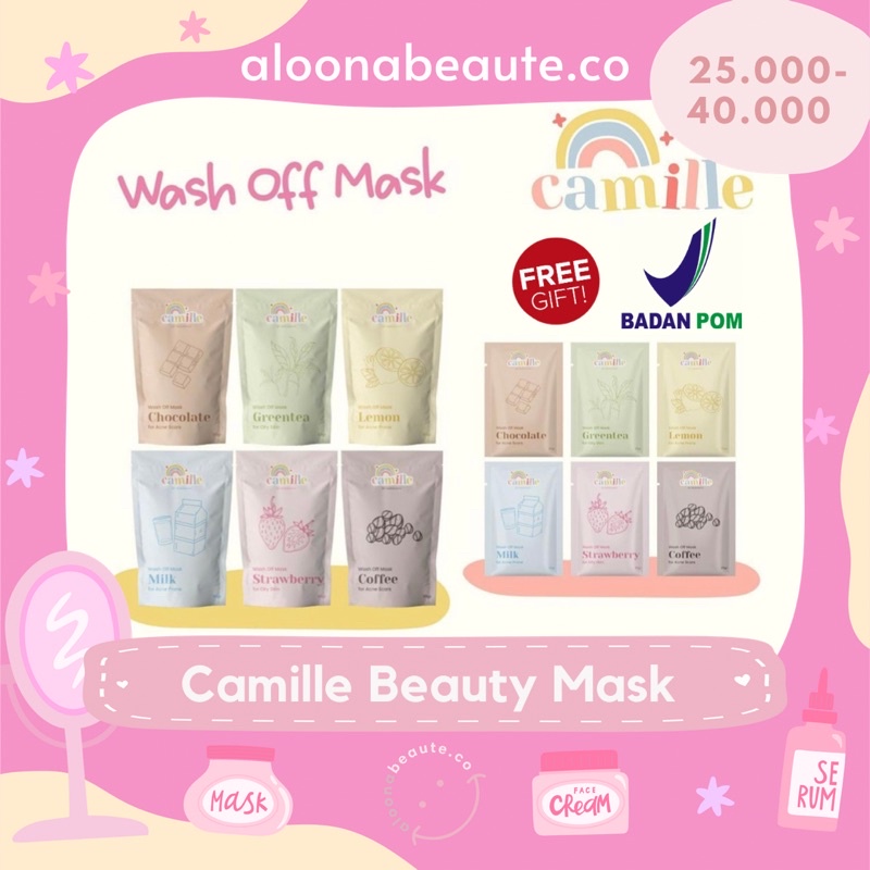 Jual CAMILLE BEAUTY organic mask 25gr & 65gr BPOM | Shopee Indonesia