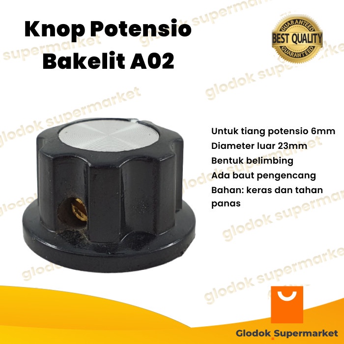 Jual Produk Terbaru Knop Potensio Bakelit Baut A02 Belimbing Diameter 23Mm | Shopee Indonesia