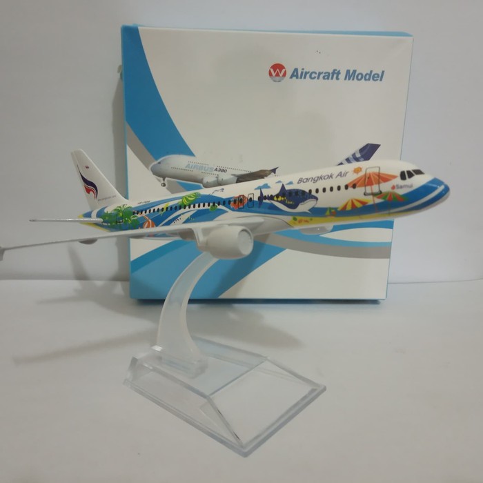 Jual Diecast Pesawat Bangkok Air aircraft model airbus A380 miniatur ...