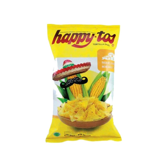 Jual Happy Tos Snack Tortila Chips Nacho Cheese 140 Gr | Shopee Indonesia