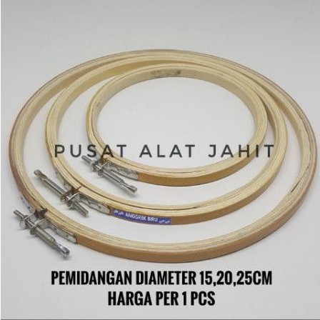 Jual PEMIDANGAN RAM RING HOOP PEMBIDANGAN KRISTIK SULAM EMBROIDERY WOOD KAYU 15 20 25 CM 1PC ...