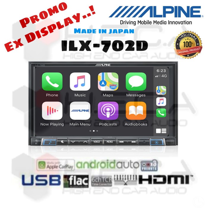 Jual EX DISPLAY Alpine ILX-702D Head Unit Hi-Res Double Din Tape Audio Mobil | Shopee Indonesia
