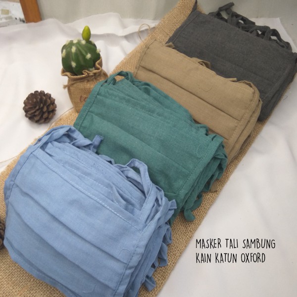 Jual Masker Kain Non Medis Tali Sambung Murah Harga Per 12 Pcs | Shopee ...