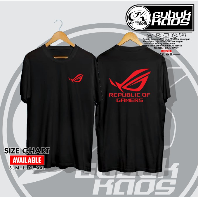 Jual BAJU KAOS LOGO ROG REPUBLIC OF GAMERS V2 LOGO ASUS ROG - GUBUK ...