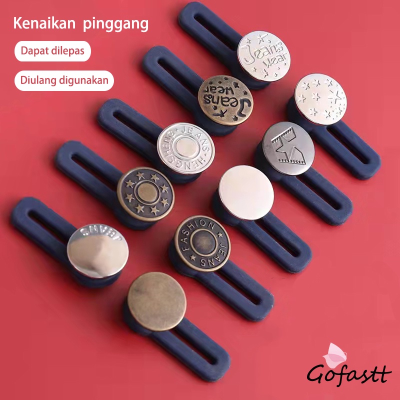 Jual Metal Jeans Button Adjustable Removable Stapleless Untuk Wanita ...